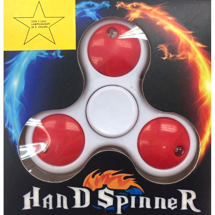 SPINNER CON LUCI - COLORI ASSORTITI - 1 PZ